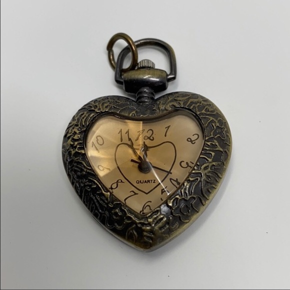 Hand Crafted | Jewelry | Heart Shaped Pocket Watch Necklace | Poshmark